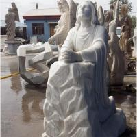 China Factory customized Marble statue Jesus blessing for sale Marble Jesus statue with hand carving for indoor church decor for sale