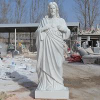 China Factory customized Marble statue Jesus blessing for sale Marble Jesus statue with hand carving for indoor church decor for sale