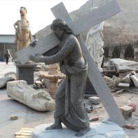 China Custom Life Size Marble Statue of St. Joseph for Religious Church Decoration in White for sale