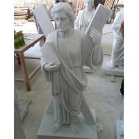 China Stone Statues for Church Hand Carved White Marble St. Joseph And Baby Jesus Sculpture for sale
