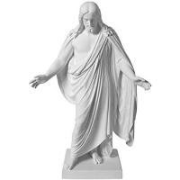 China Hand Carved White Marble Jesus Christ Statue Traditional Design Style for Church Decor for sale