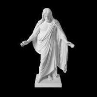 China Hand Carved White Marble Jesus Christ Statue Traditional Design Style for Church Decor for sale