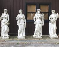 China factory wholesale life-size indoor Classic White four season goddess polishing marble statues for garden decoration for sale