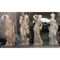 China Plaza Custom Life Size Handmade Ancient Greek Stone Carved White Marble Four Seasons Goddess Statues for sale