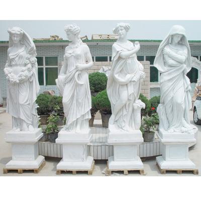 China Customization Garden Decorative Four Seasons Marble Statues of Ancient Greek Goddesses for sale