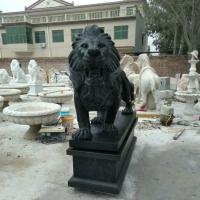 China Customization Classic Design Stone Animal Sculpture Marble Foo Dog Statue for Gate Decor for sale