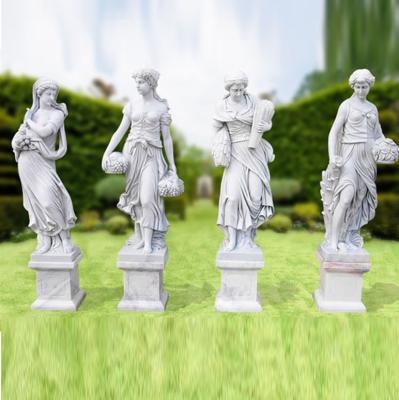China Marble Four Seasons Goddess Statue for Garden Art Sculpture Custom Design White Stone for sale