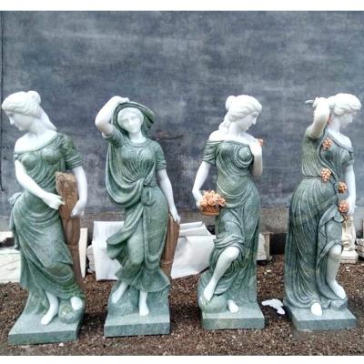 China Hot Sale Garden Decorative Ancient Greek Goddess Stone Sculpture Life Size Four Seasons Marble Statues for sale
