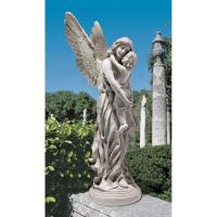 China Life Size Outdoor Decoration Angel Marble Sculpture Statue Customized Color Monument for sale