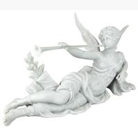 China Western Style Garden Custom Sculpture Outdoor Natural Marble Figure Angel Statue for sale