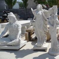 China Outdoor Garden Decoration Western Style Custom Life Size Marble Angel Statue with Wings for sale