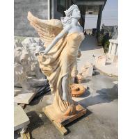 China Outdoor Garden Decoration Western Style Custom Life Size Marble Angel Statue with Wings for sale
