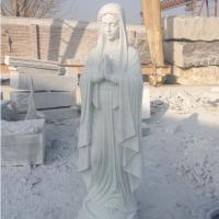 China Life Size Virgin Mary Antique Marble Statues Hand Carved with Traditional Design for sale