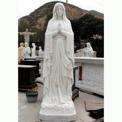 China Life Size Mary Marble Statue Of The Virgin Mary Maria Sculpture for sale