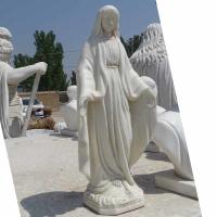 China Customized Color White Marble Religious Life Size Holy Sculpture of The Virgin Mary for sale