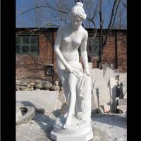 China Custom white marble sexy lady sculpture hand-carved garden decoration life size figure stone sculpture for sale