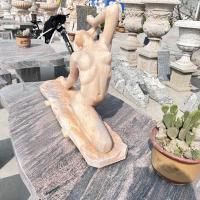 China Factory customized high quality sexy naked nude lying lady sculpture garden decoration hand carved marble figure statues for sale