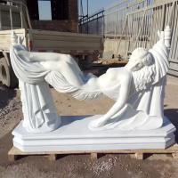 China Luxury indoor decoration Villa garden Landscape stone crafts art sculpture Marble lying nude woman statues for sale