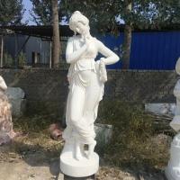 China Luxury indoor decoration Villa garden Landscape stone crafts art sculpture Marble lying nude woman statues for sale