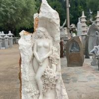 China Custom outdoor life size stone carved nude woman statues Natural marble sexy lady sculpture for garden decoration for sale