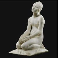 China Custom Full Hand Carving Marble Sculpture Life Size Natural Stone Nude Lady Statue for sale