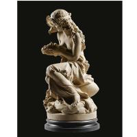 China Custom marble Art girl Statue naked sitting woman white stone statue for sale for sale