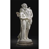 China Custom Garden Stone Carving Nude Woman Figure Sculpture White Marble Lady Lying On The Coach Female Statue for sale