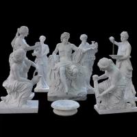 China Stone Garden Life Size Apollo Statue Figure Outdoor Decorative Ancient Greek Marble Apollo Bath Sculptures for sale