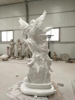 China Life Size Marble Angel Garden Sculpture of Cupid and Psyche for Outdoor Focal Point for sale