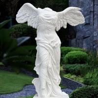 China Customized Color Marble Figure Statue of Goddess of Victory for Villa Outdoor Garden for sale