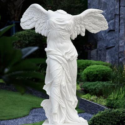 China Customized Color Marble Figure Statue of Goddess of Victory for Villa Outdoor Garden for sale