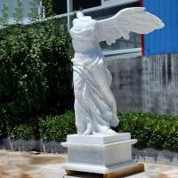 China Customized Color Marble Figure Statue of Goddess of Victory for Villa Outdoor Garden for sale