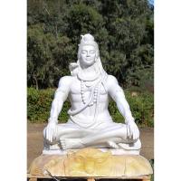 China Customized Large Stone Buddha Meditating Sculpture White Marble Stone Buddha Statue For Home Decoration for sale
