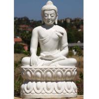 China Marble Buddhist Monk Stone Sculpture for Garden Decoration Western Style Statues for sale