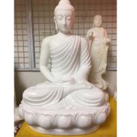 China Marble Buddhist Monk Stone Sculpture for Garden Decoration Western Style Statues for sale