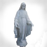 China Customized Size Marble Buddha Statue Outdoor Standing Stone Guanyin Female Sculpture for sale