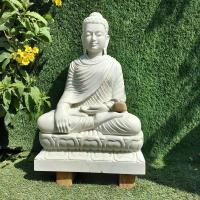 China Stone Buddha Figurine for Outdoor Decoration Traditional Design Style Marble Sculpture for sale