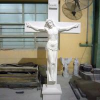 China Customized Marble Catholic Stone Jesus Statue Hand Carved and Polished for Church for sale