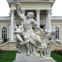 China Western Style Customized Natural Stone Marble Water Figure Fountain For Decoration for sale