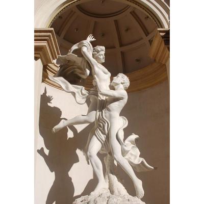China Customized White Marble Life Size Stone Sculpture Angel Wing Hand Carver Greek Statue For Park Decoration for sale