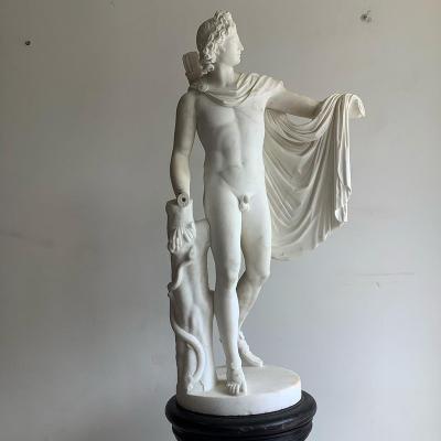 China Customized Marble Life Size Stone Sculpture Angel Hand Carved Greek Myth Angel Statue for sale