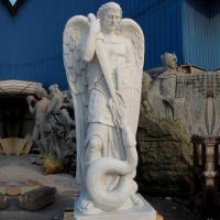 China Wholesale Customized Morden White Marble Stone Statue Greek Angel Sculpture Statue For Decoration for sale