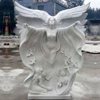 China Wholesale Customized Morden White Marble Stone Statue Greek Angel Sculpture Statue For Decoration for sale