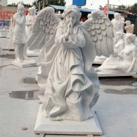 China Wholesale Customized Morden White Marble Stone Statue Greek Angel Sculpture Statue For Decoration for sale