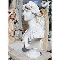 China Customized Life Size Famous Hand Carved Natural Stone Figure Sculpture White Marble Greek Stone Statue For Park Decoration for sale