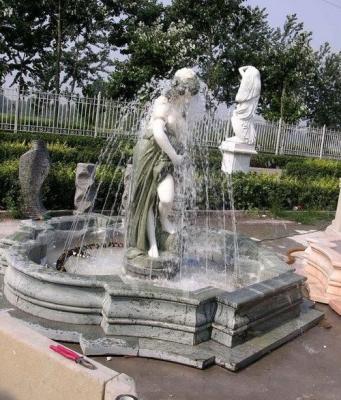 China Traditional Design Large White Marble Water Fountain for Outdoor Garden Customization for sale