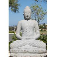 China Factory supply Outdoor Garden decor Carving Large Life Size Stone White Marble religious figure sculpture Sitting Buddha Statue for sale