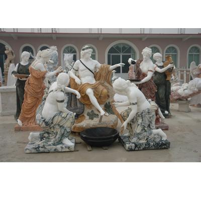 China Greek Stone Life Size Marble Carved Figure Statue Apollo Bathing Stone Sculpture For Decoration for sale