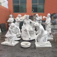 China White Marble Apollo Bath Decoration Sculpture Hand Carved in Traditional Design Style for sale