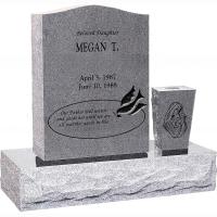 China Customized Angel Monument White Marble Headstones And Tombstones In Modern Design Style for sale